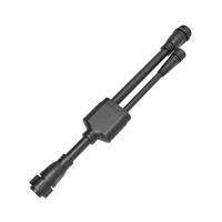 China M16 IP68 Waterproof Male Female Connector with 15A Rated Current and Y-Type One Out Two Parallel Design for Micro Inverters for sale