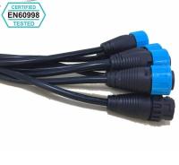 China IP67 Waterproof Self-Locking Male Female Connector with Three-Core Power Cord for Inverters for sale