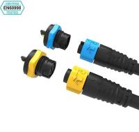 China IP67 Waterproof Self-Locking Male Female Connector with Three-Core Power Cord for Inverters for sale