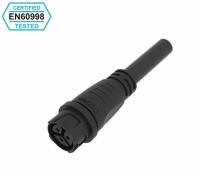 China IP67 Waterproof Self-Locking Male Female Connector with Three-Core Power Cord for Inverters for sale