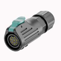 China PA66 Nylon Waterproof Power Connector Lock Screw Type - 2-12 Pin Options, 5A 125V Rating for Outdoor Lighting for sale
