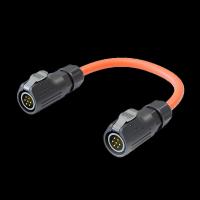 China LP20 Welded 7-Core Waterproof Power Connector 20A 500V with Flange Socket for Industrial Applications for sale