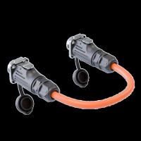 China LP20 Welded 7-Core Waterproof Power Connector 20A 500V with Flange Socket for Industrial Applications for sale