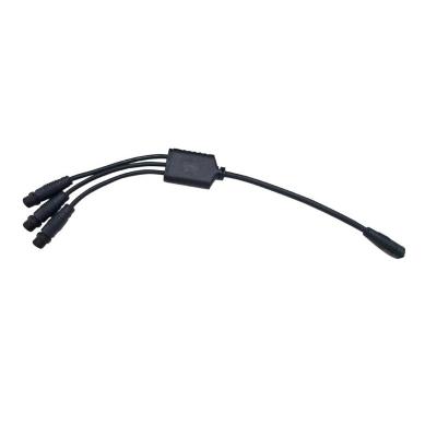 China Y-Type IP68 M12 Waterproof Cable Connector 2-8 Pin 10A 300V for Street Lamp Applications for sale