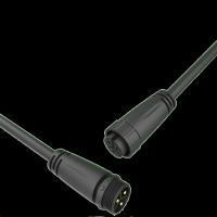 China M20 3-Core Waterproof Extension Cable Connector for Solar PV & Livestock Equipment - 20A 220V Rating for sale