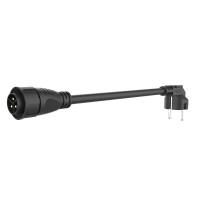China M25 3-Core Waterproof Cable Connector 20A 220V European Standard for Micro Inverters for sale