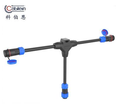 China LD20T Aviation T Type Waterproof Cable Connector with IP68 Rating 10A Max Current and PA66 Nylon Material for sale