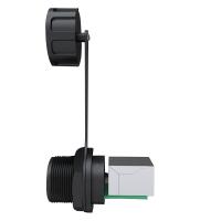 China M20 Panel RJ45 Waterproof Signal Connector with IP67 Rating and 180-Degree Aviation Plug for 125V/1.5A Applications for sale