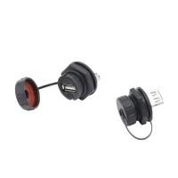 China 125V 1.5A IP67 Waterproof USB 3.0 Front Panel Cable Connector Male to Female Adapter with 2.0mm Panel Thickness for sale