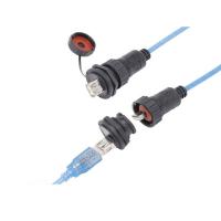 China 125V 1.5A IP67 Waterproof USB 3.0 Front Panel Cable Connector Male to Female Adapter with 2.0mm Panel Thickness for sale