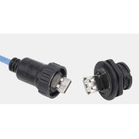 China USB Data Signal Connector Panel with IP67 Waterproof Rating and 125V/1.5A Capacity for Industrial Applications for sale