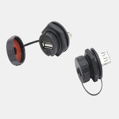 China RJ45 Panel Type Waterproof Signal Connector 90 Degree Aviation Plug with 1.5A Current and IP67 Rating for sale