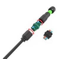 China M20 Waterproof Data Connector 3 Core Quick Card Press for Outdoor Lighting - 5.0-7.0mm Wire Diameter, -40°C to 105°C Temperature Range for sale