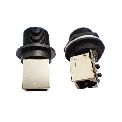 China M20 Signal RJ45 Waterproof Connector IP67 Rated 125V 1.5A Max Current Panel Mount for Industrial Applications for sale
