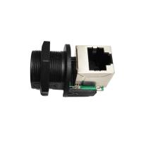 China PA66 Nylon IP67 Watertight RJ45 Connector 90 Degree Panel Type - 125V 1.5A Max CAT.5e Network Interface for sale