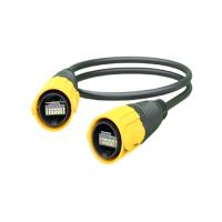 China IP67 Waterproof RJ45 Connector Socket with LED Signal Protection - 1.5A Current, 125V Voltage, 2.0mm Panel Thickness for sale