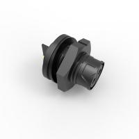 China IP67 Waterproof Panel Mount Connector M12 Female Socket 3-4 Core 100V 8A Threaded Welded for sale