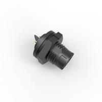 China IP67 Waterproof Panel Mount Connector M12 Female Socket 3-4 Core 100V 8A Threaded Welded for sale