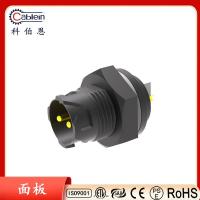 China P12 Rear Male Pin Waterproof Panel Mount Connector 3-4 Core Socket 8A 100V IP67 Rated for sale