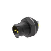China P12 Rear Male Pin Waterproof Panel Mount Connector 3-4 Core Socket 8A 100V IP67 Rated for sale
