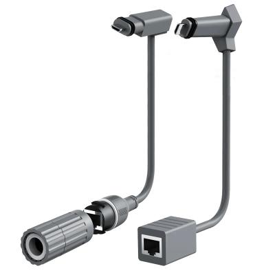 China PA66 Nylon RJ45 Waterproof Connector IP67 Rated 1.5A 1000MHz for Outdoor Industrial Applications for sale