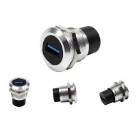 China IP67 Waterproof Panel Mount Connector with Threaded Coupling, 500V Operating Voltage, 10A-16A Current Rating for Industrial Applications for sale