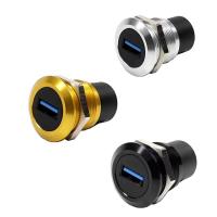 China IP67 Waterproof Panel Mount Connector with Threaded Coupling, 500V Operating Voltage, 10A-16A Current Rating for Industrial Applications for sale