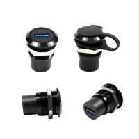 China IP67 Waterproof Panel Mount Connector with Threaded Coupling, 500V Operating Voltage, 10A-16A Current Rating for Industrial Applications for sale