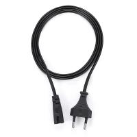 China UL Certified American Standard Two Flat Power Plug 1.5m Black with 4.8mm Pin Diameter and 6.8mm OD for sale