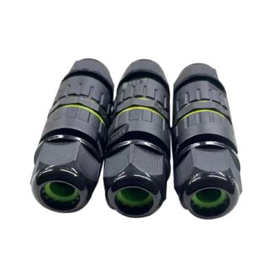 China IP67 Waterproof Circular Connector 4-Pin 500V 15A with PA6 Nylon and Gilded Brass Contacts for sale