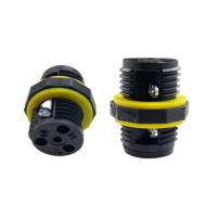 China IP67 Waterproof Circular Connector 4-Pin 500V 15A with PA6 Nylon and Gilded Brass Contacts for sale