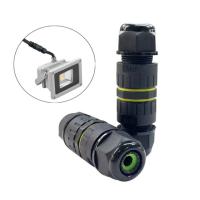 China IP67 Waterproof Circular Connector 4-Pin 500V 15A with PA6 Nylon and Gilded Brass Contacts for sale
