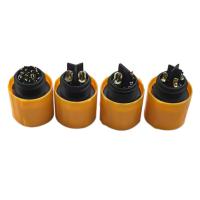 China IP67 Waterproof Circular Power Connector 4-Pin Male Female 500V 15A Self-Locking Butt Type for sale