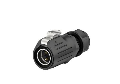 China LP20 2-Core 20A IP67 Waterproof Power Connector Metal Plastic Panel Mount for sale