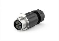 China LP20 2-Core 20A IP67 Waterproof Power Connector Metal Plastic Panel Mount for sale