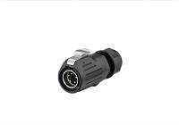 China LP20 5 Pin IP67 Waterproof Connector 10A Flange Mount Metal-Nylon for sale
