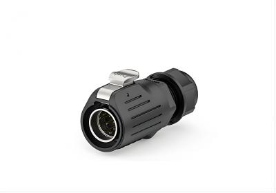 China LP20 Series 9-Pin IP67 Waterproof Connector 5A Flange Mount for sale