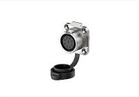 China LP20 Series 9-Pin IP67 Waterproof Connector 5A Flange Mount for sale