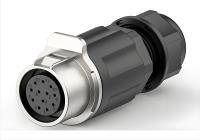 China LP20 12-Pin 5A Signal Waterproof Connector, Metal-Plastic Shell With Pre-wired Solder Terminals for sale