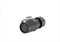 China LP20 9-Pin 5A Signal Waterproof Circular Connector with IP67 Rating and Metal Shell for sale