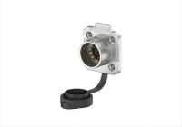 China LP20 12-Pin 5A Signal Flange Mount Waterproof Connector - Metal Shell, Plastic Interface, Solder Terminals for sale
