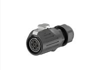 China LP20 4-Pin 20A Power Flange Mount Waterproof Circular Connector IP68 Rated for sale