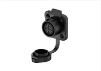 China LP20 4-Pin 20A Power Flange Mount Waterproof Circular Connector IP68 Rated for sale
