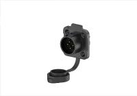 China LP20 4-Pin 20A Power Flange Mount Waterproof Circular Connector IP68 Rated for sale