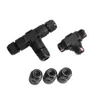 China Waterproof Circular Connector 3Pin T-Type 1In2Out Fast Wiring for Industrial Equipment for sale