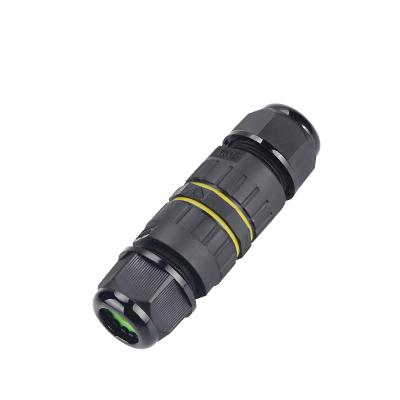 China Waterproof Connector M16 2-Pin Straight Through IP68 Screw Locking for sale