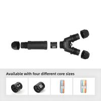 China M25T Port 2Pin Waterproof Connector 1 in 2 out Feed Through Splitter for sale