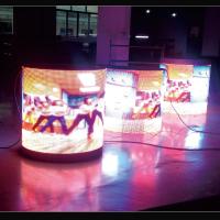 China Outdoor SMD P10 Flexible Cylindrical LED Display 640x640mm Slim Lightweight IP65 for sale