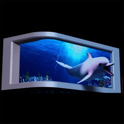 China P5.7 P6.67 3D LED Advertising Display 6500nit Outdoor Large LED Screen for sale