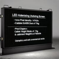China Customizable Car LED Advertising Screen 147456 Dot/m2 Pixel Density 7.5kg Cabinet Weight for sale
